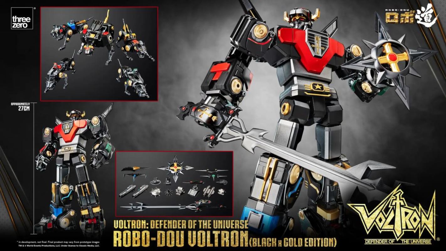 Threezero - Voltron Robot Road Voltron (Black x Gold Edition)